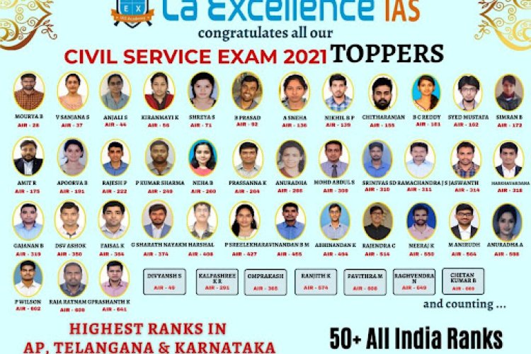 La Excellence IAS Academy Bags Top 50+ All India Ranks in UPSC 2021 ...